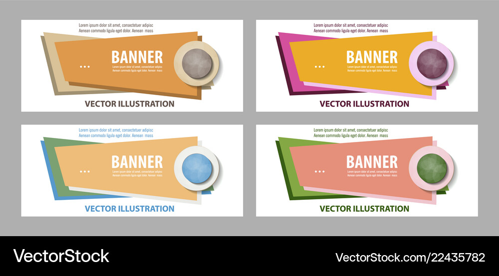 Set of design banner background Royalty Free Vector Image