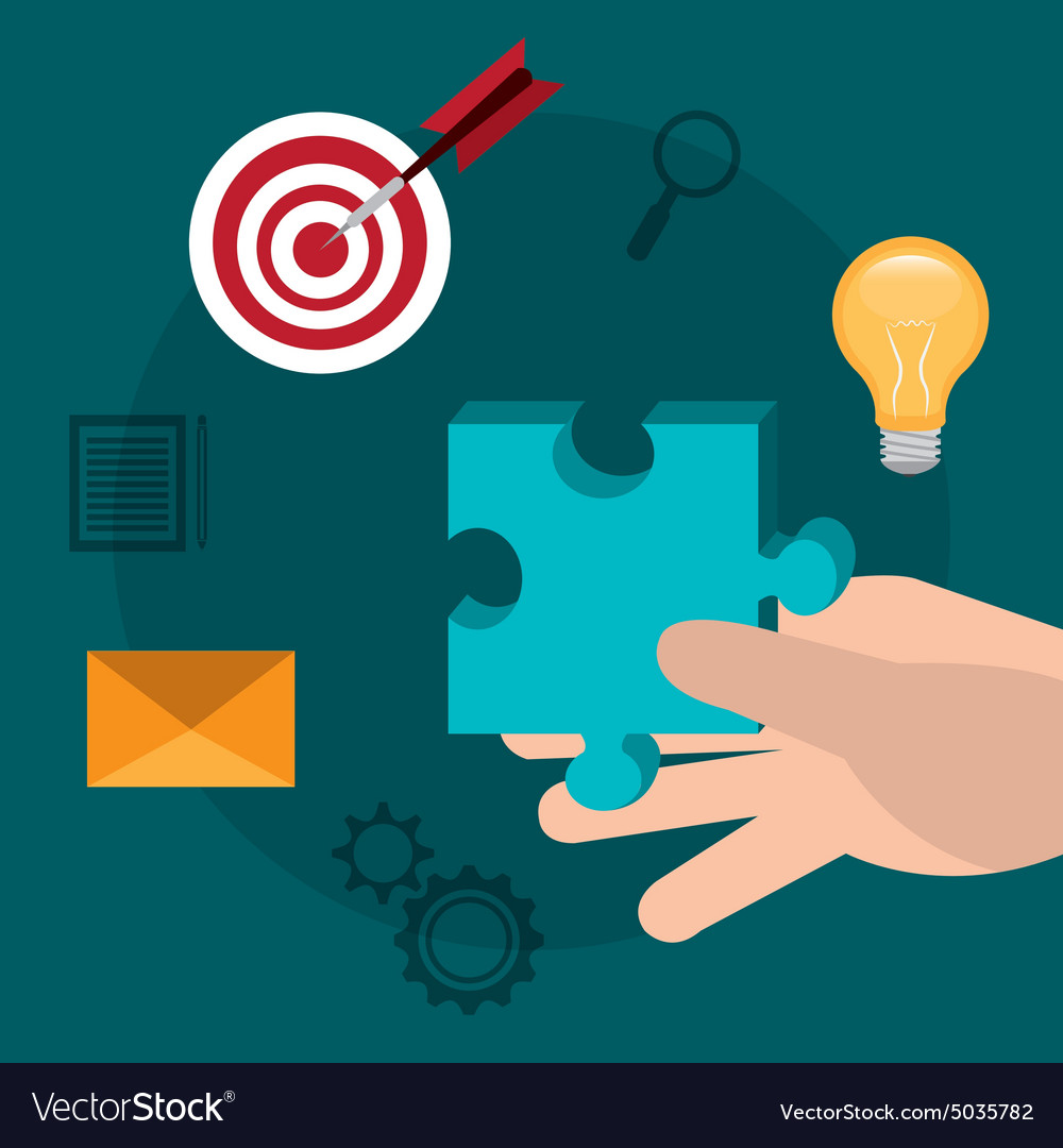 Solutions design Royalty Free Vector Image - VectorStock