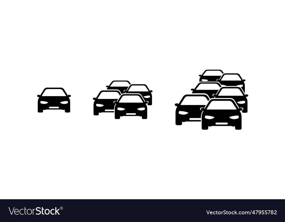 Traffic jam icon design on white background Vector Image