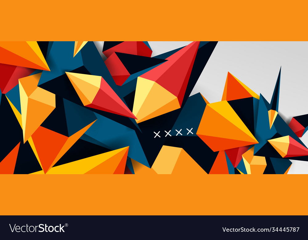3d low poly abstract shape background Royalty Free Vector