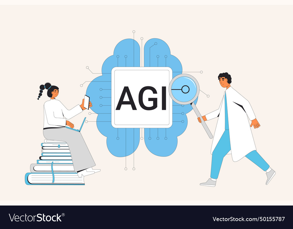 Artificial general intelligence research agi Vector Image Artificial general intelligence research agi Vector Image