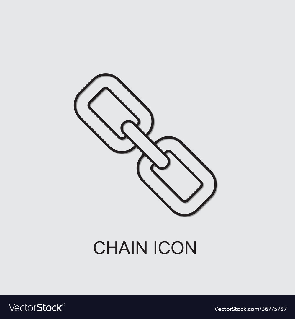 Chain icon Royalty Free Vector Image - VectorStock