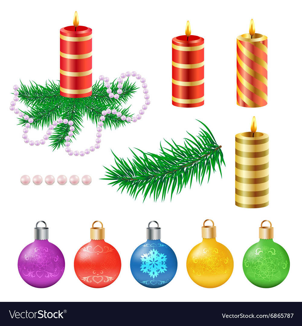 Christmas design elements Royalty Free Vector Image