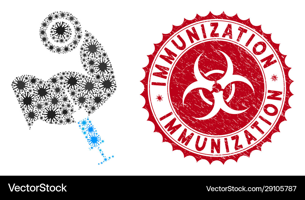 Coronavirus mosaic anabolic steroids icon Vector Image