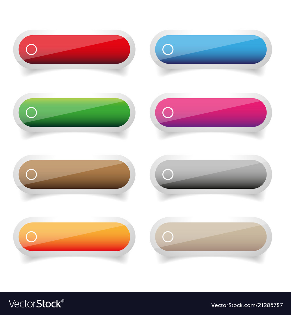 Empty glossy button Royalty Free Vector Image - VectorStock