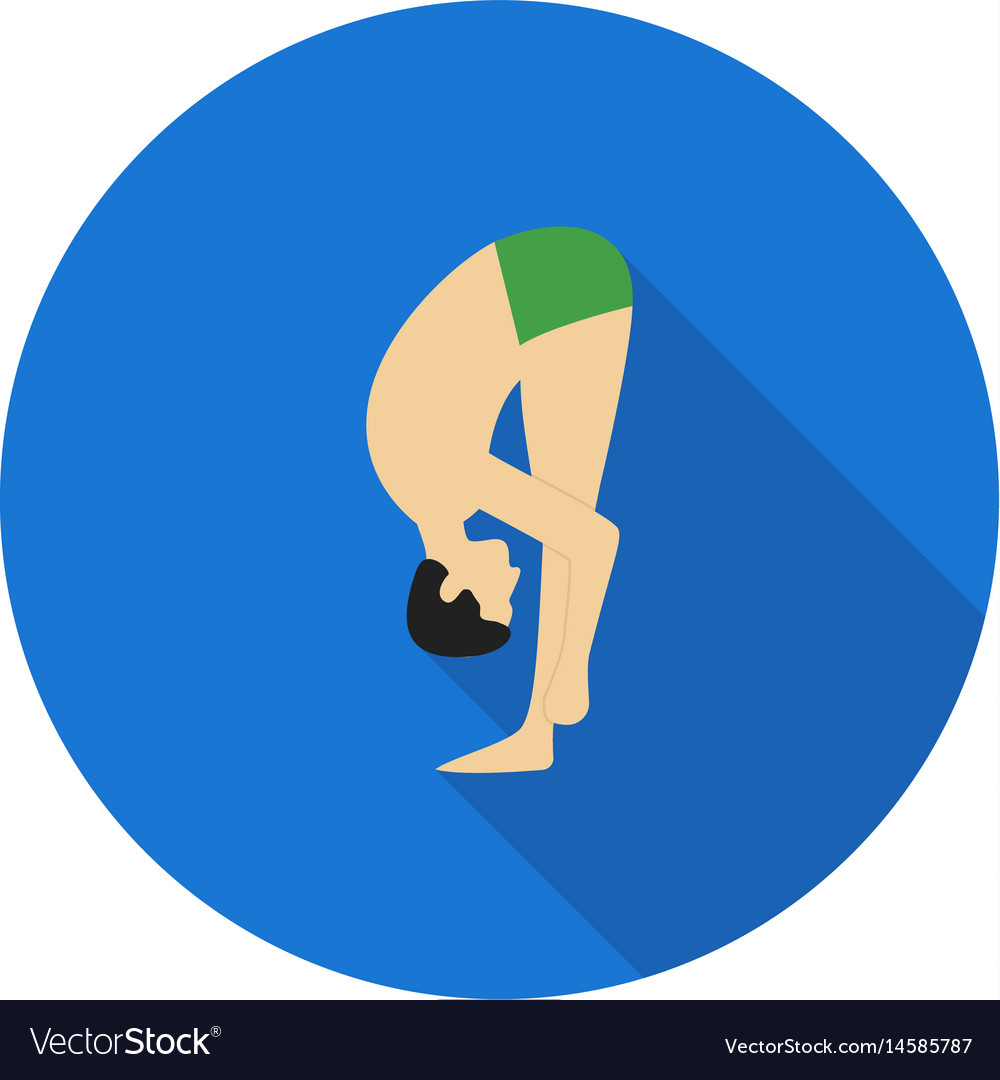Forward bend pose Royalty Free Vector Image - VectorStock