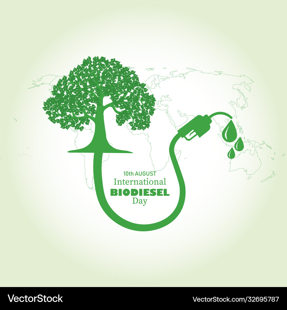 International biodiesel day which is observed Vector Image