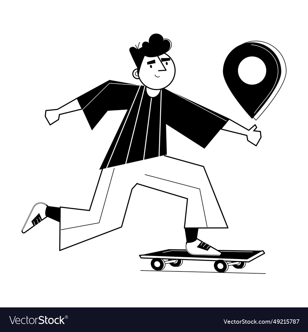 Man navigation Royalty Free Vector Image - VectorStock
