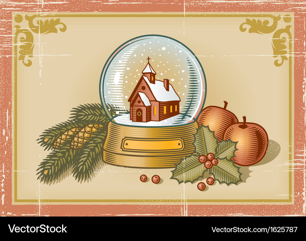 Retro christmas card Royalty Free Vector Image