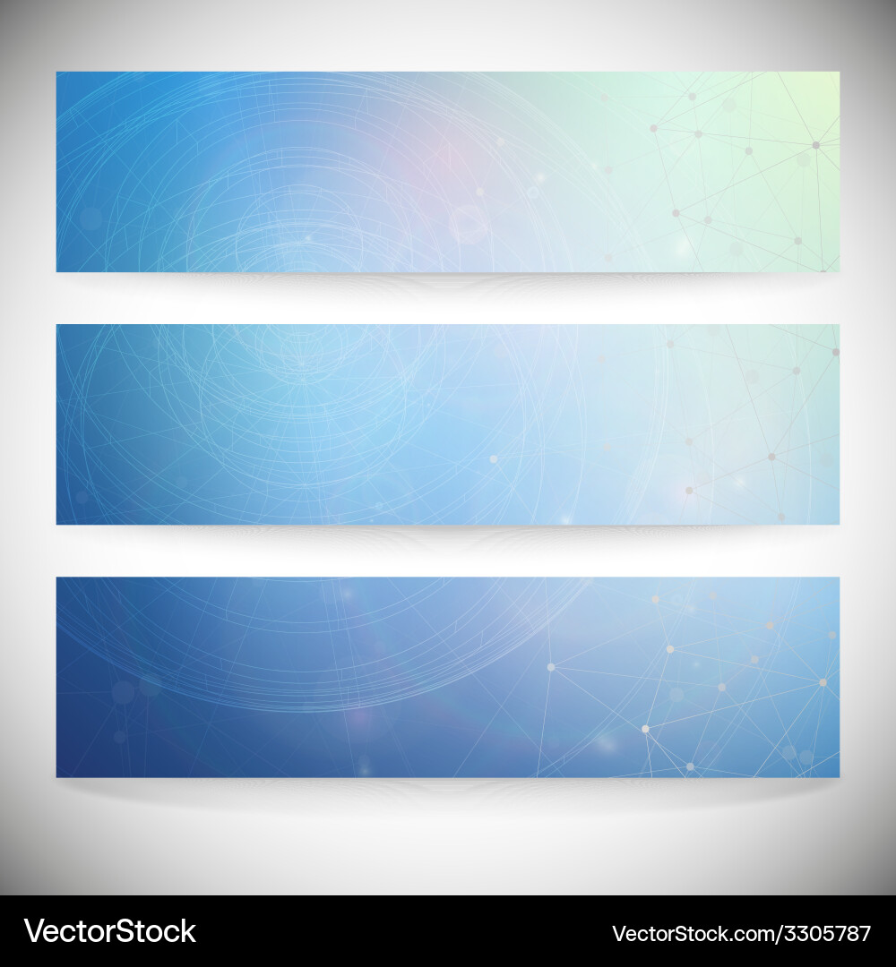 Set of horizontal banners conceptual design Vector Image