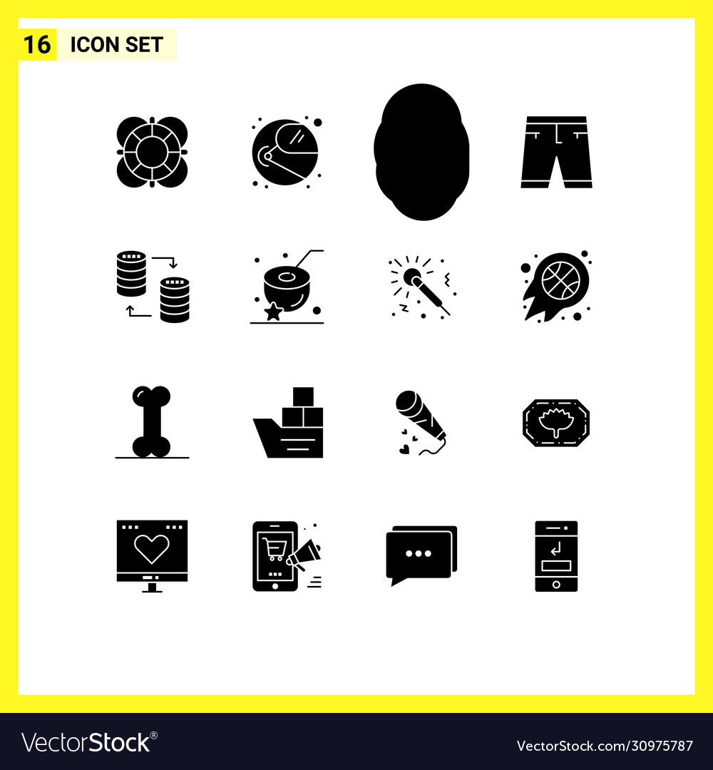 Stock icon pack 16 line signs and symbols for Vector Image