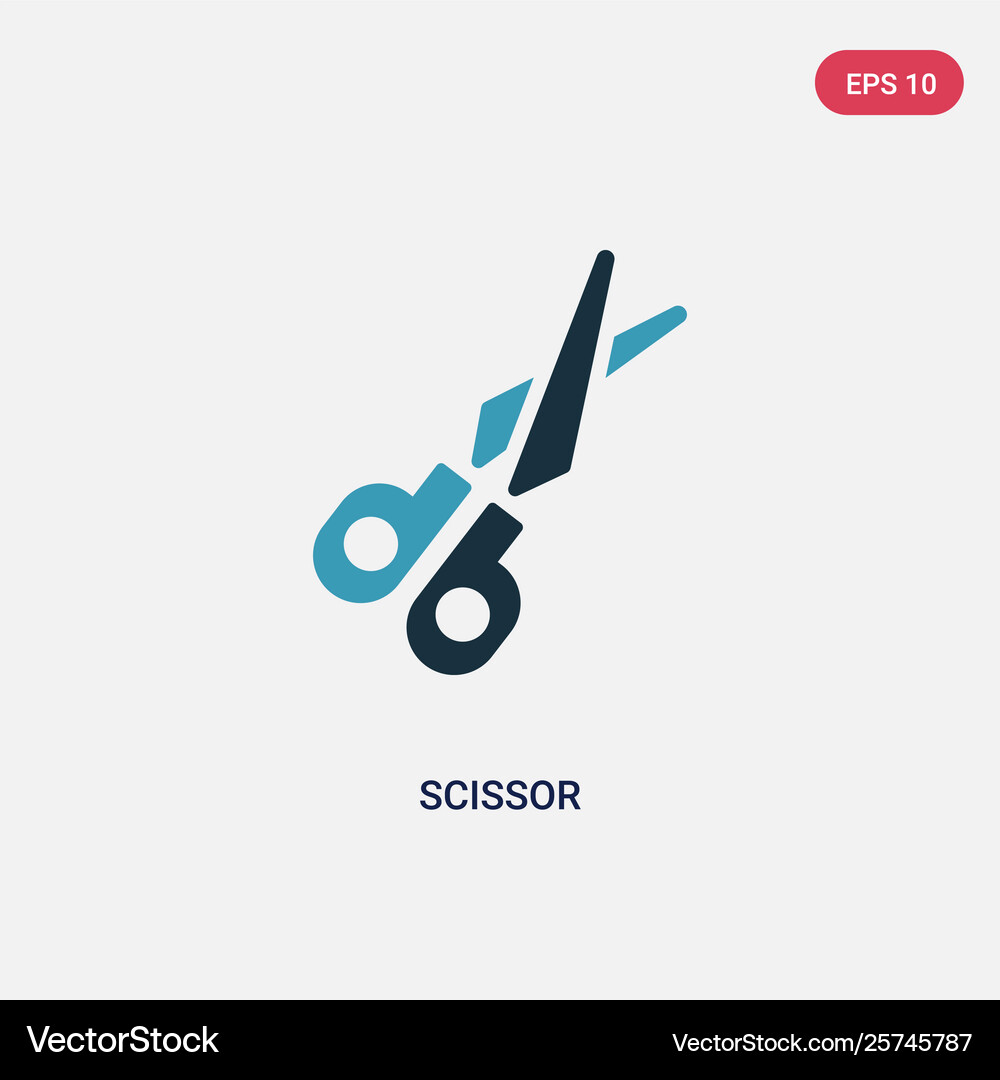 Two color scissor icon from miscellaneous concept Vector Image