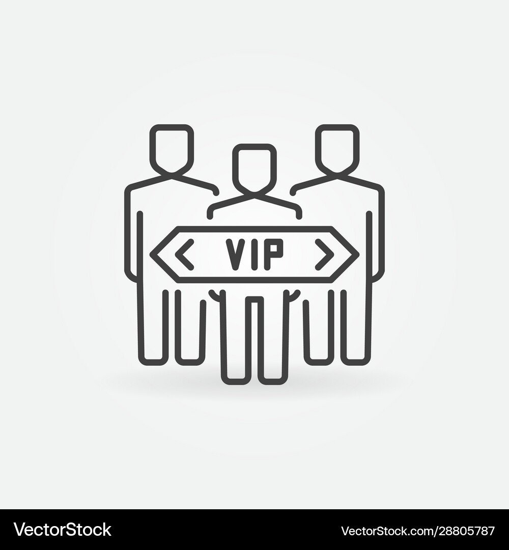 Vip people concept icon in thin line style Vector Image