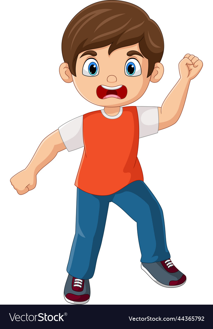 Angry Little Boy Expression Royalty Free Vector Image