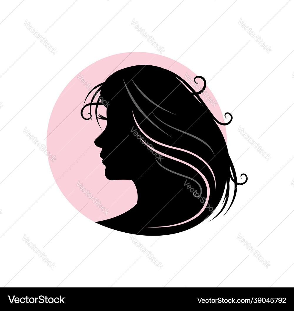 Beautiful woman head design Royalty Free Vector Image