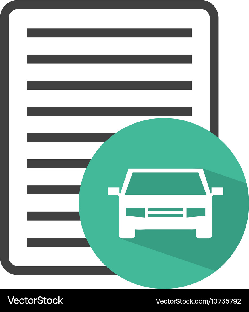 Car insurance business icon Royalty Free Vector Image