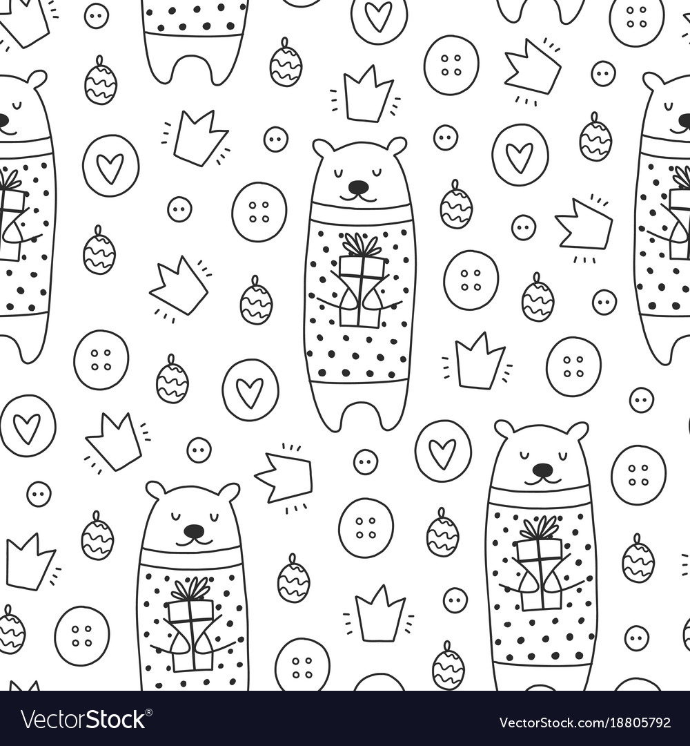 Doodle pattern Royalty Free Vector Image - VectorStock