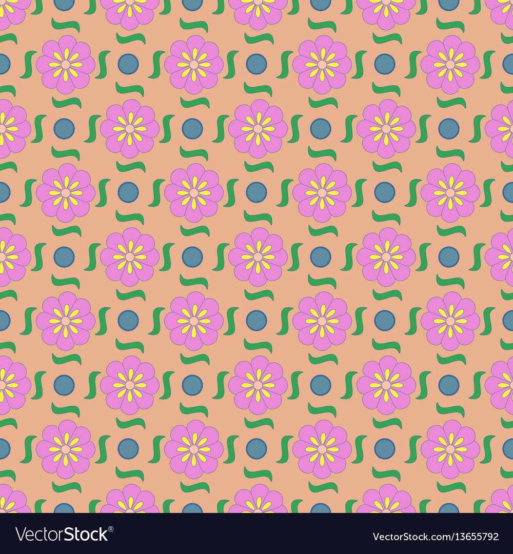 Flower seamless pattern Royalty Free Vector Image