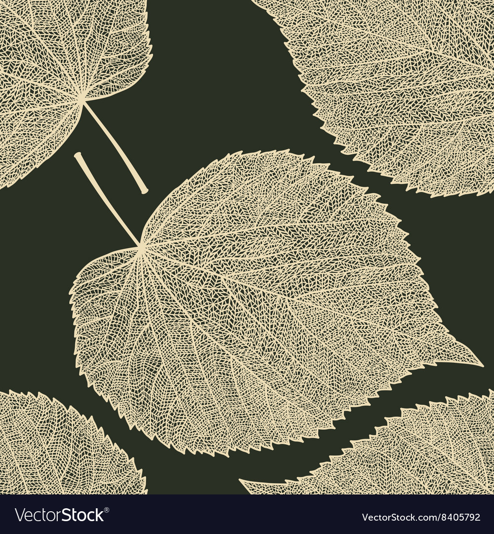 Leaf skeleton pattern Royalty Free Vector Image