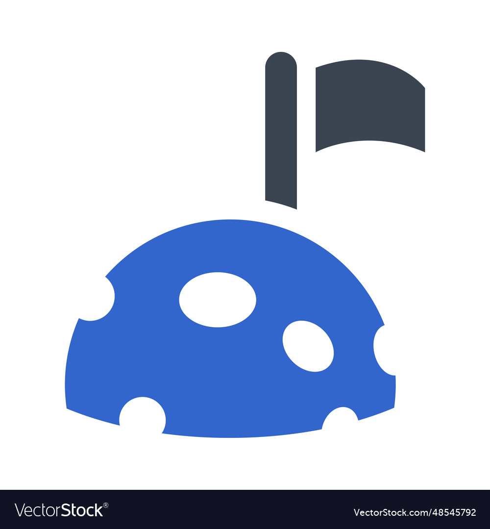 Moon conquer icon Royalty Free Vector Image - VectorStock