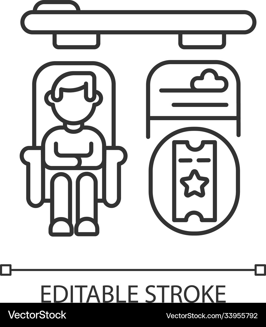 Private accommodations linear icon Royalty Free Vector Image