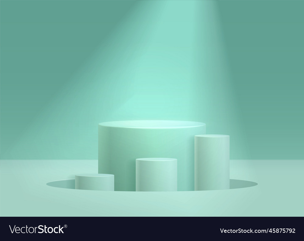 Product display presentation realistic 3d cylinder