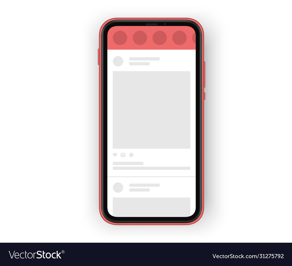 Social media photo sharing blank post Royalty Free Vector