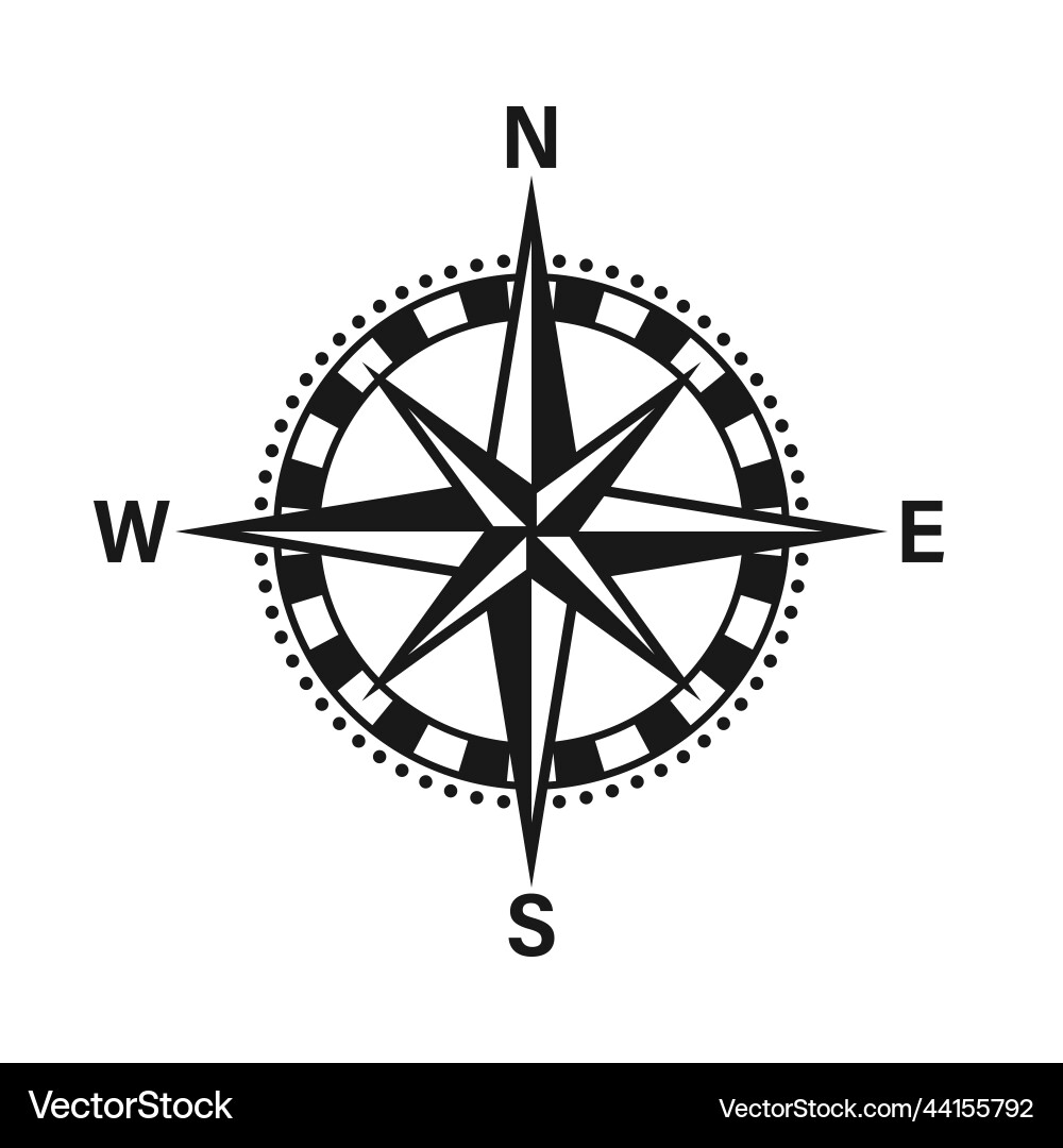 Vintage marine wind rose nautical chart Royalty Free Vector