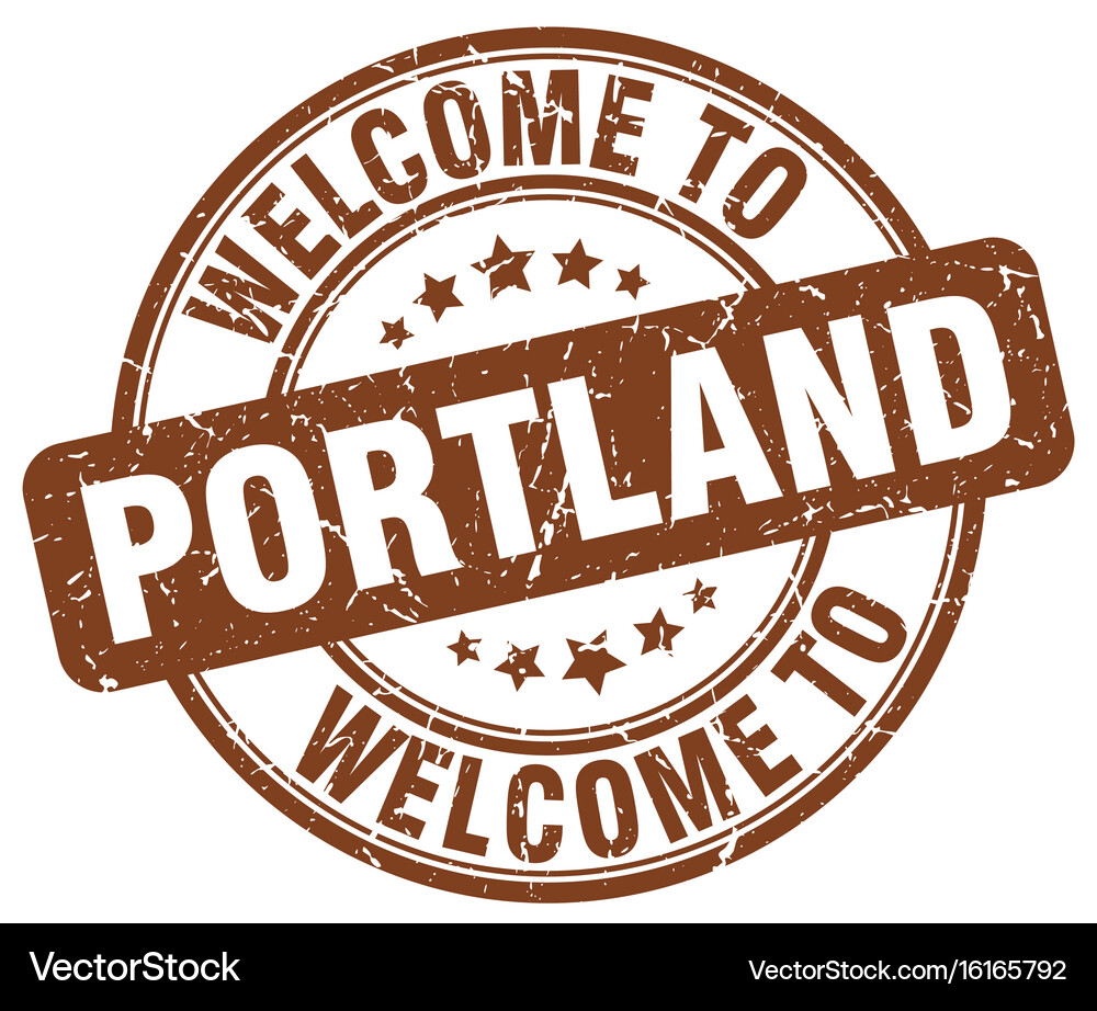 Welcome to portland Royalty Free Vector Image - VectorStock