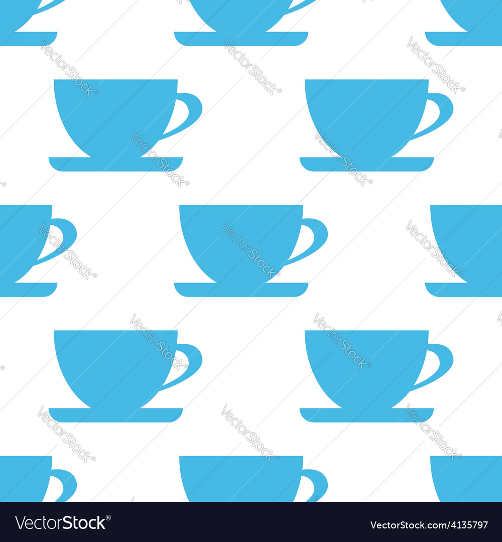 Cup seamless pattern Royalty Free Vector Image