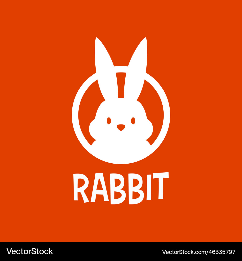 Cute white rabbit bunny hare mascot character Vector Image