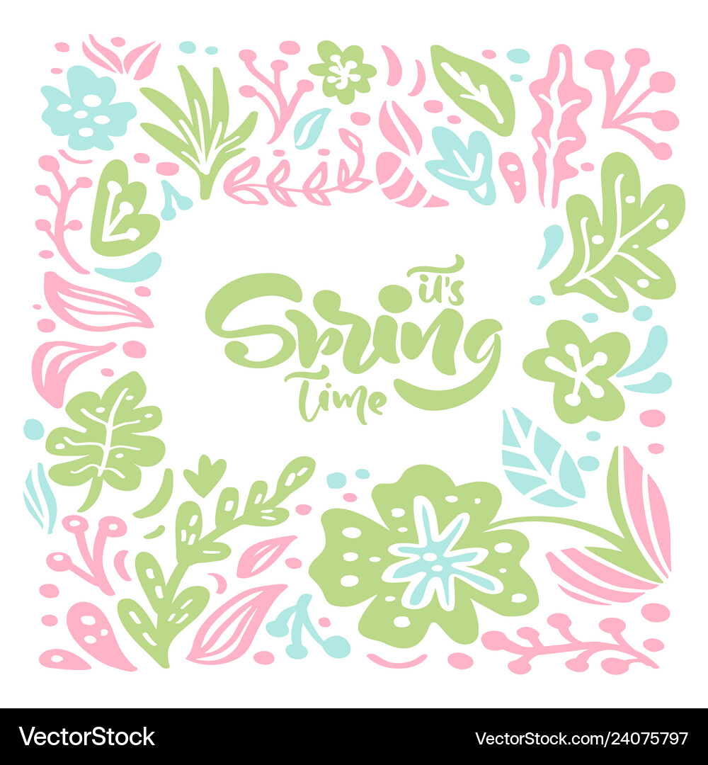 Floral frame for greeting card Royalty Free Vector Image