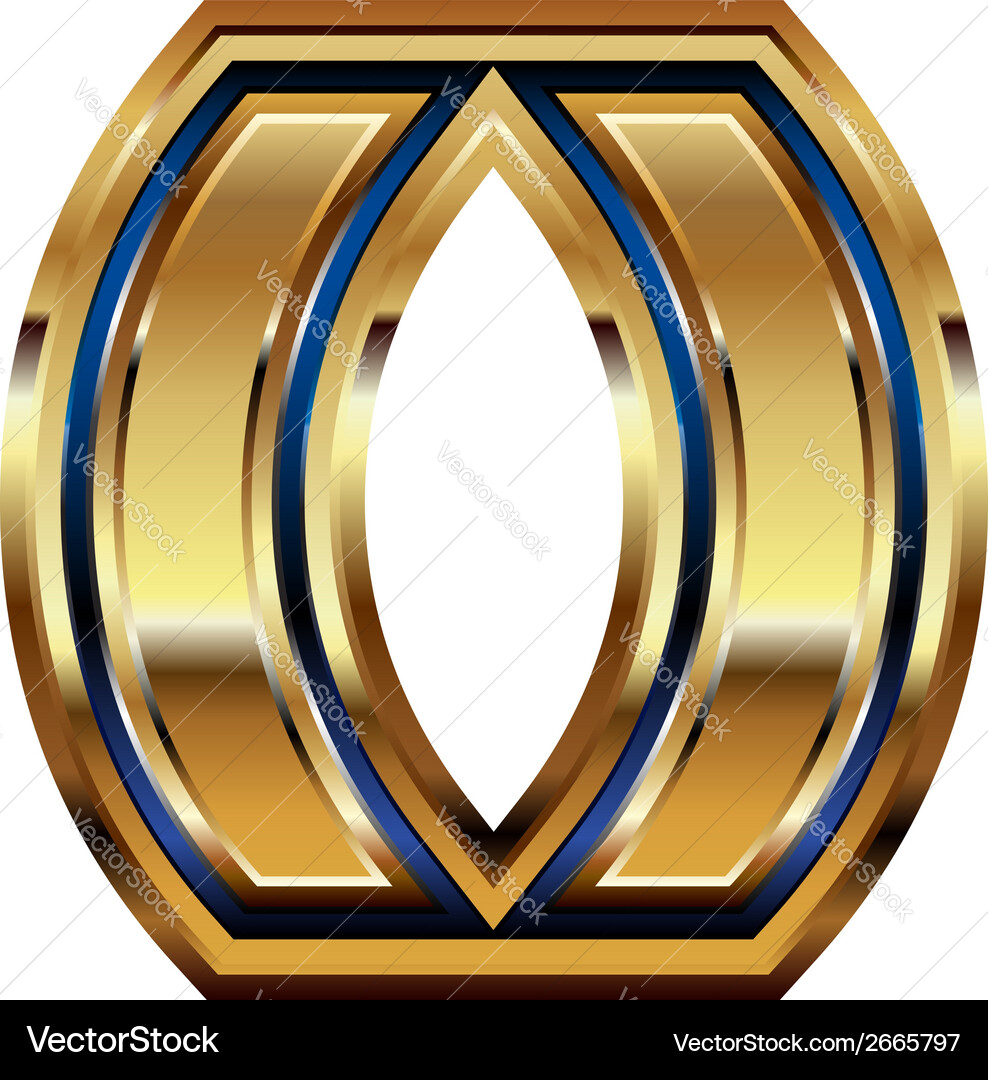 Golden font symbol Royalty Free Vector Image - VectorStock