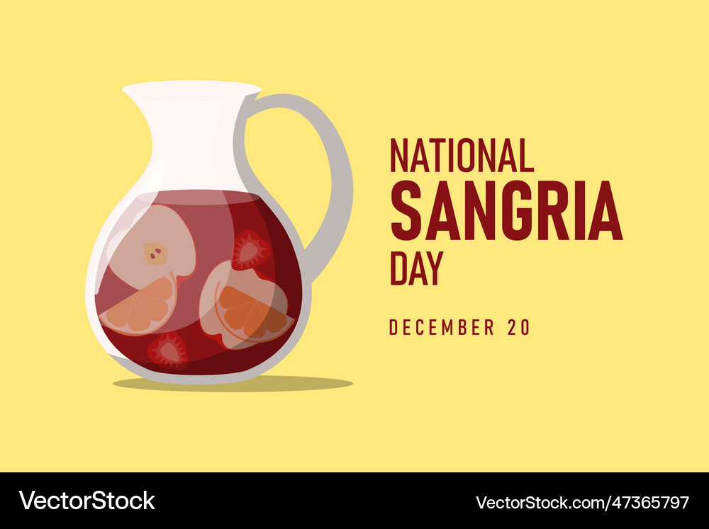 National sangria day background Royalty Free Vector Image