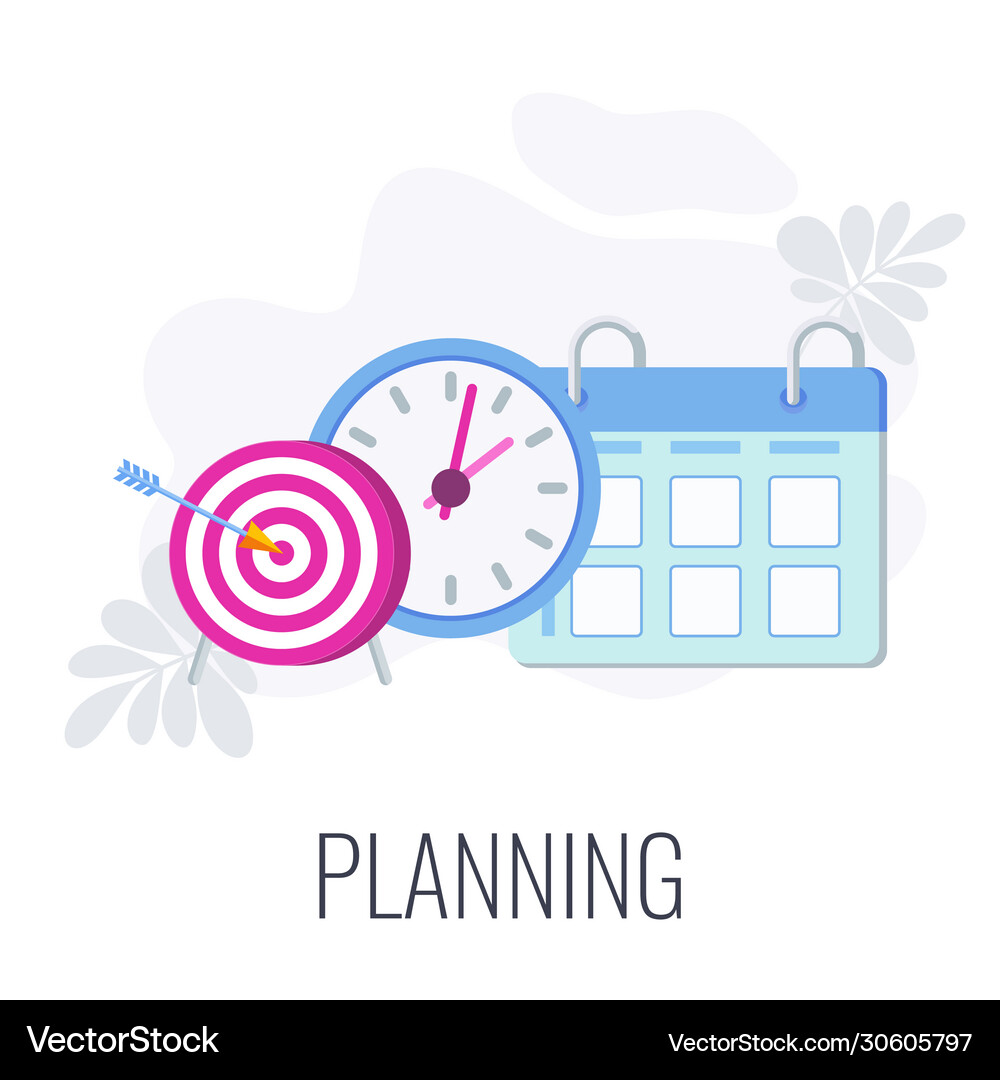 Planning and time management infographics Vector Image