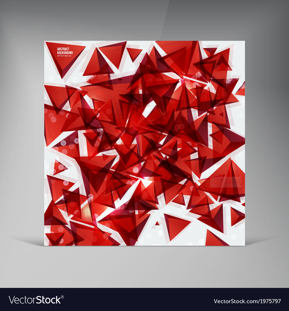 Red Triangle Abstract Background Royalty Free Vector Image