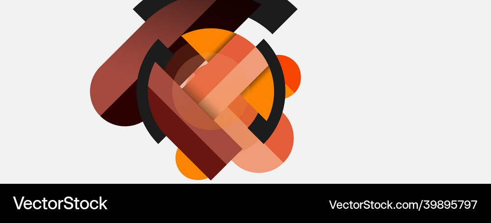 Round geometric shapes lines and circles Vector Image