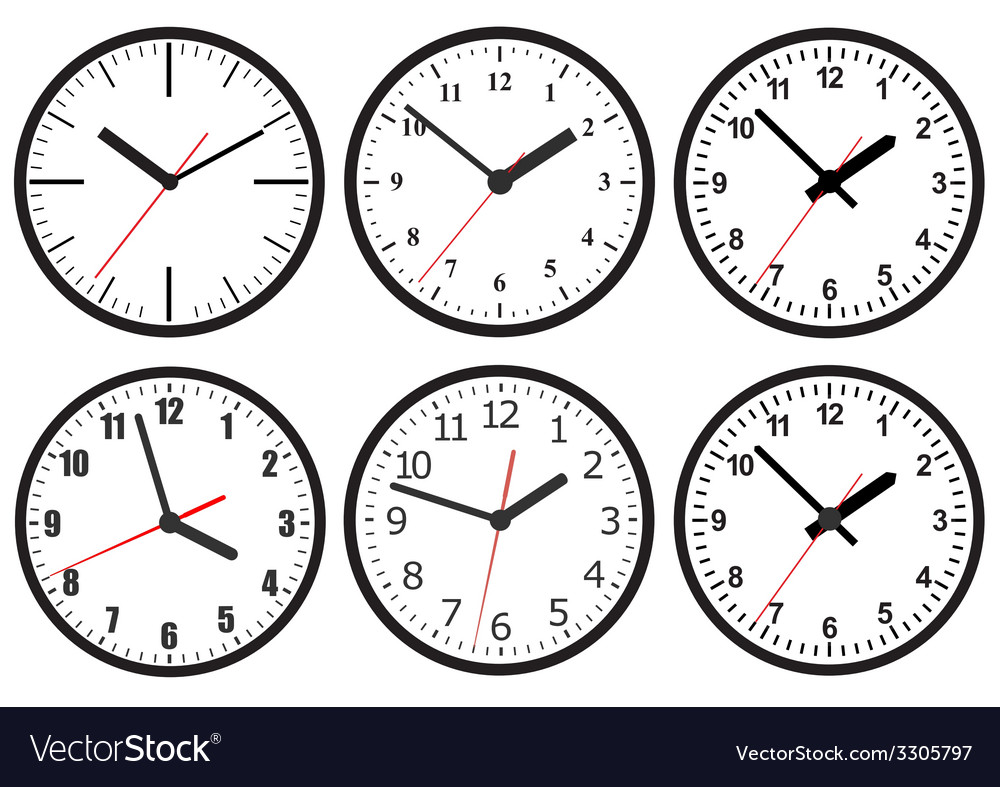 Wall mounted digital clock Royalty Free Vector Image