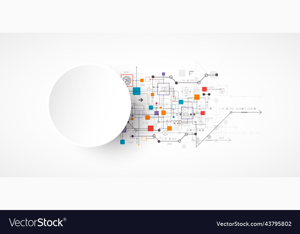 Abstract technology concept circuit board high Vector Image