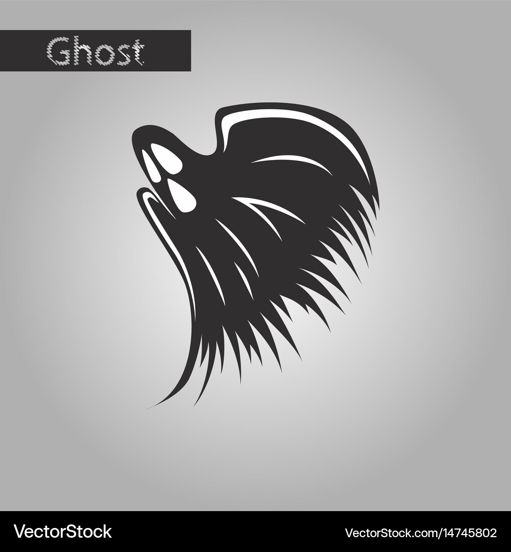 Black and white style icon of ghost Royalty Free Vector