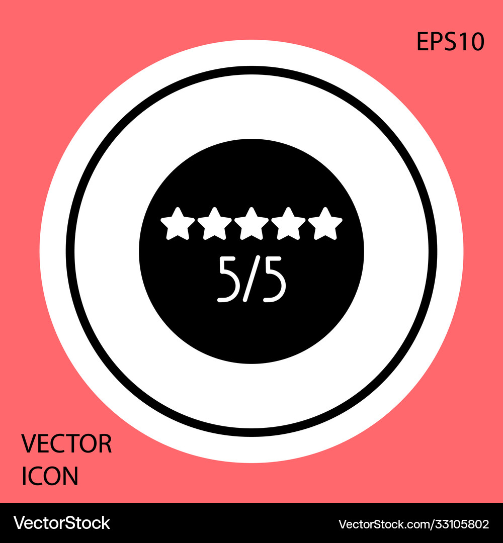 Black consumer or customer product rating icon Vector Image