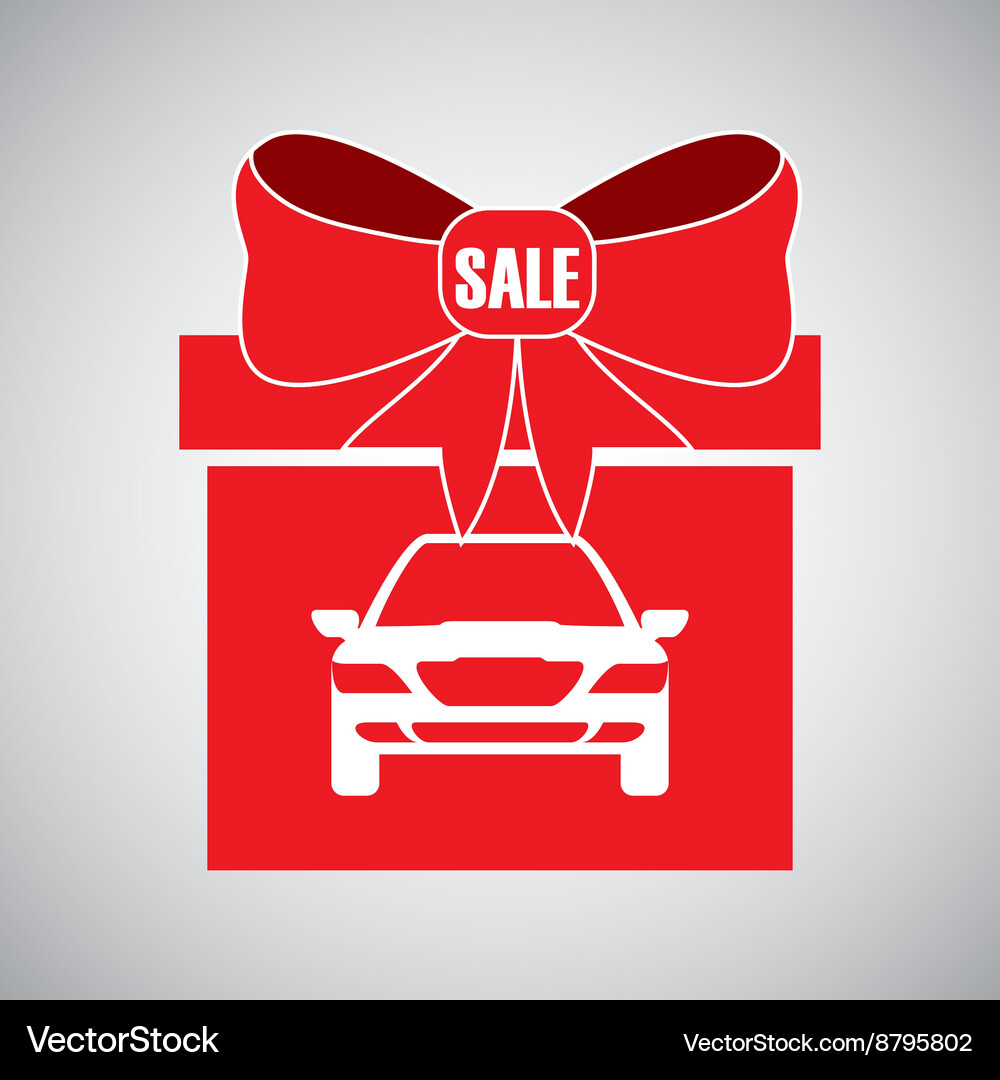 Car sale design concept white background Vector Image