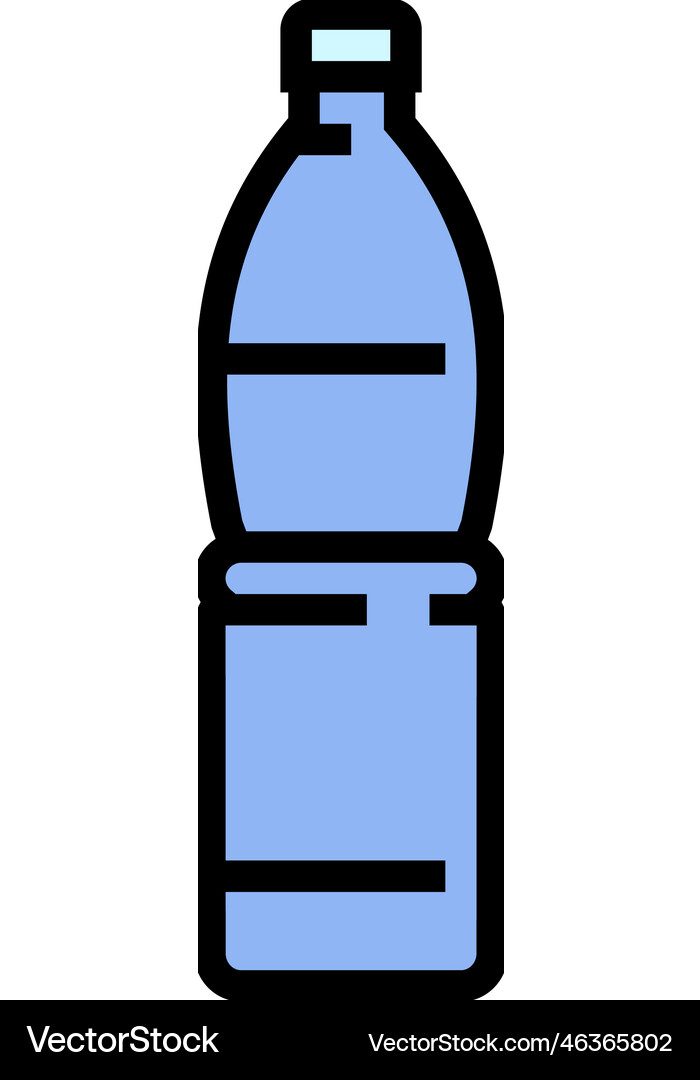 Drink water plastic bottle color icon Royalty Free Vector