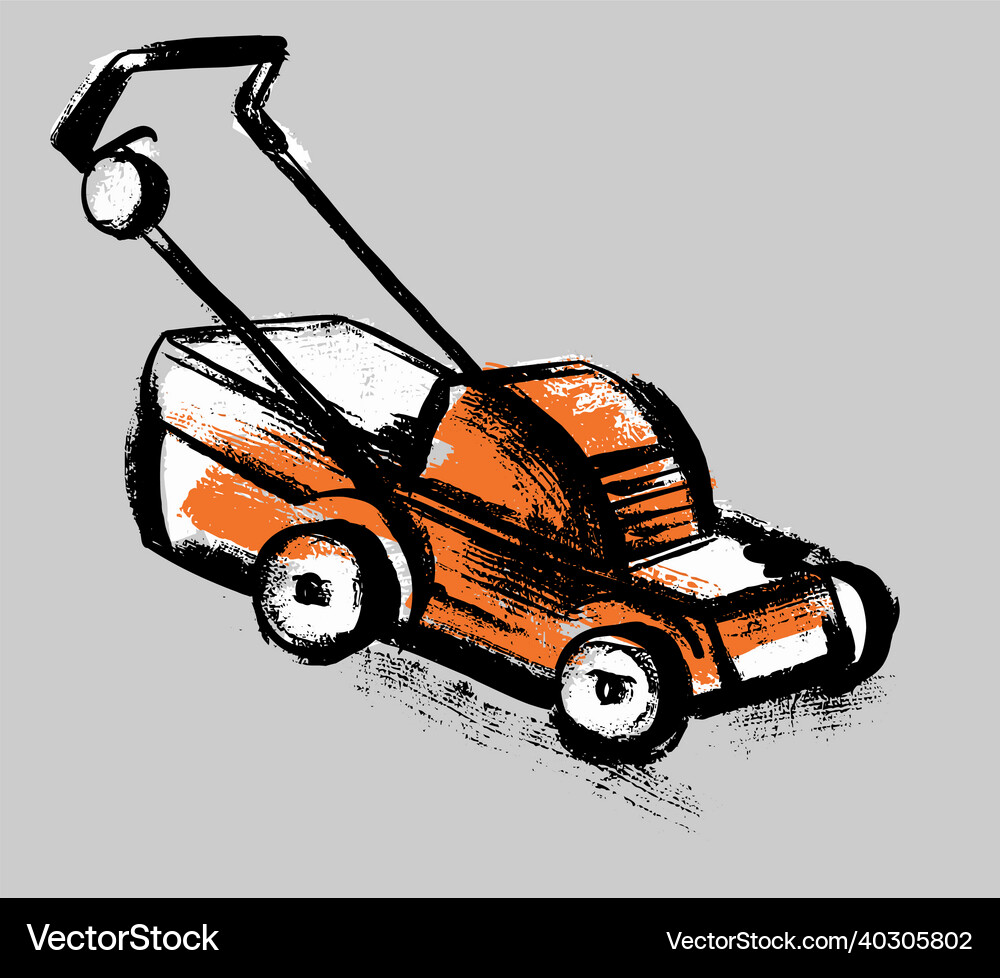 Garden equipment lawn mower Royalty Free Vector Image