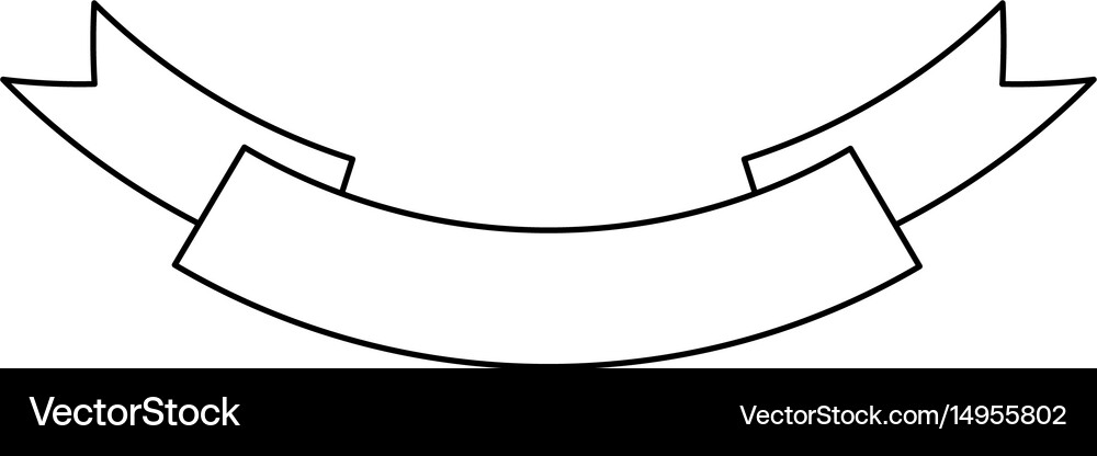 Ribbon banner decoration ornament empty icon Vector Image