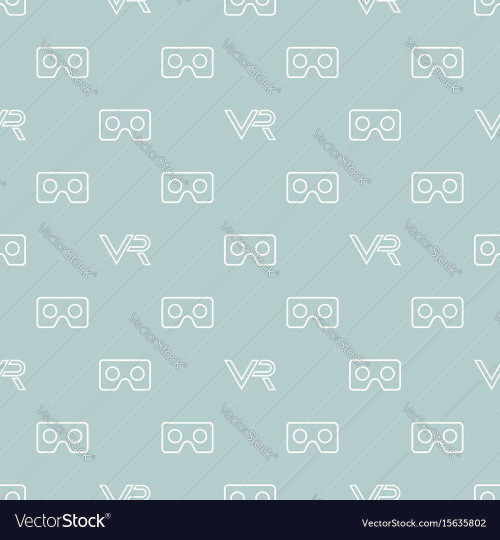 Seamless pattern with vr logos Royalty Free Vector Image
