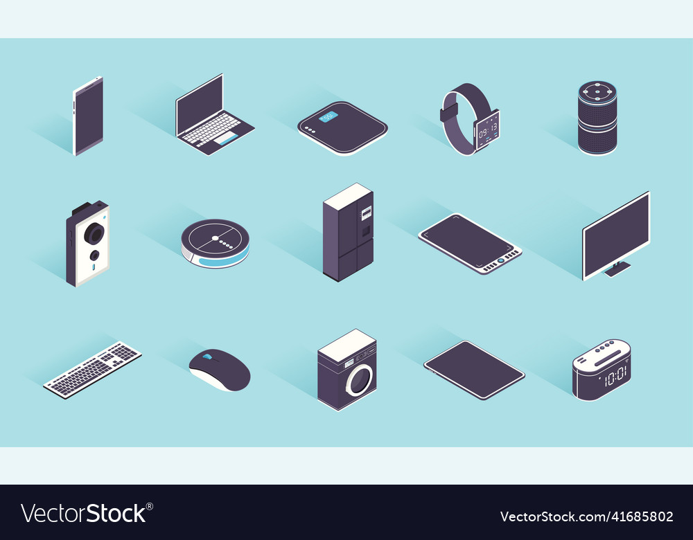 Smart device set Royalty Free Vector Image - VectorStock