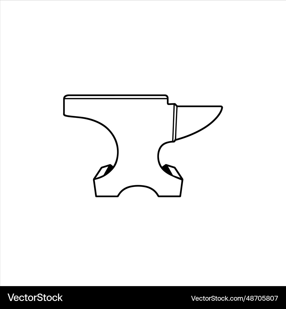 Blacksmith anvil symbol of work in forge Vector Image