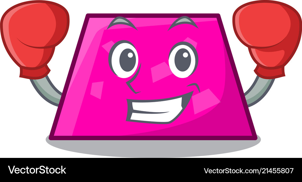 Boxing trapezoid character cartoon style Vector Image