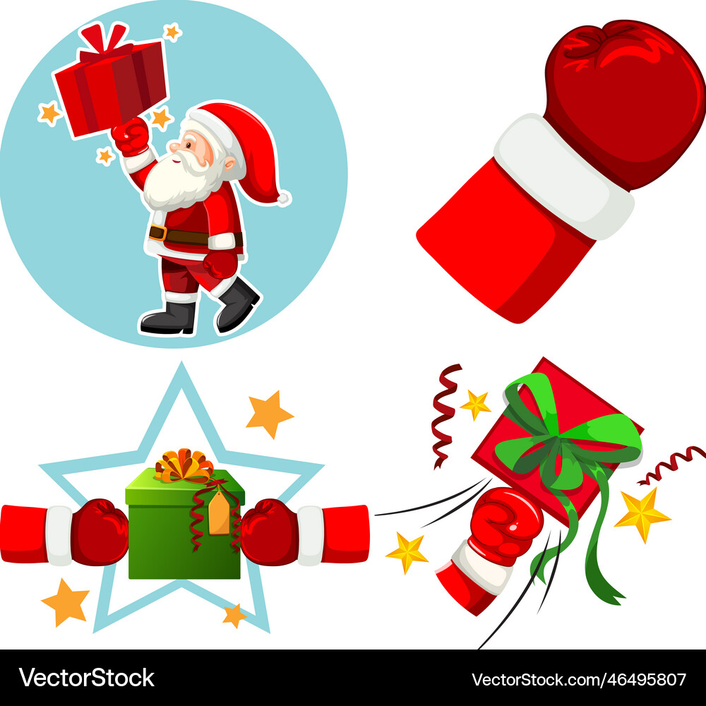 Festive christmas icons collection Royalty Free Vector Image